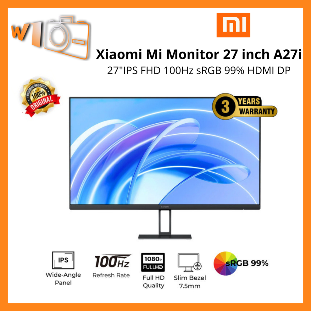Jual Xiaomi Mi Monitor 27 inch A27i | Shopee Indonesia