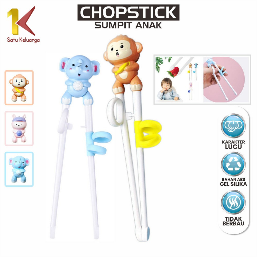 Jual Satu Keluarga Chopstick Sumpit Anak Karakter Animal C987 Chopstick ...
