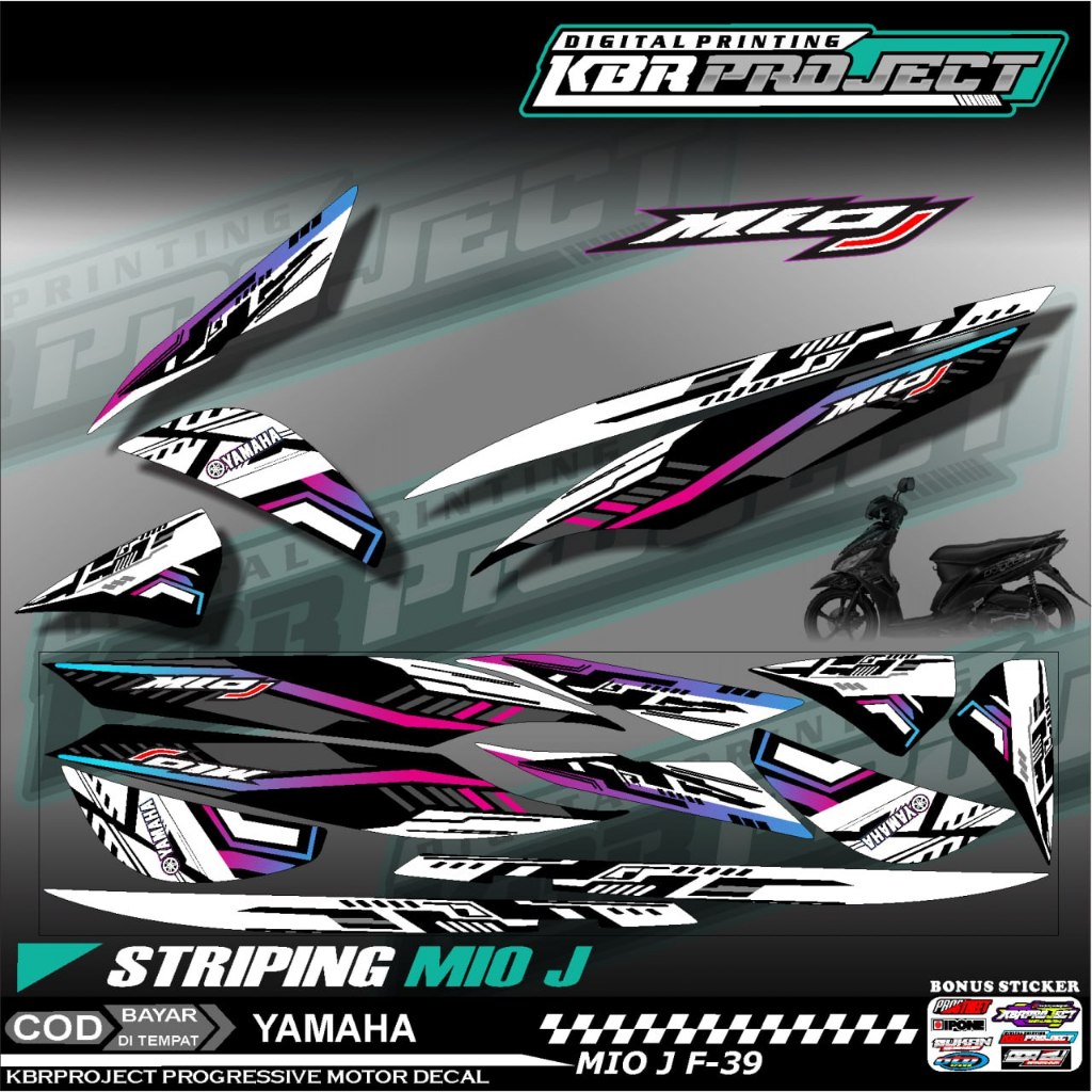 Jual MIO J STIKER STRIPING PREMIUM MOTOR KEREN LIS VARIASI MIO J STIKER ...