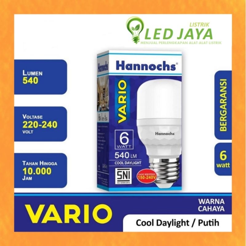 Jual Led Hannochs VARIO 6w- Lampu Hannochs Vario Led Kapsul Putih | Shopee Indonesia