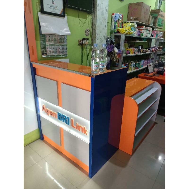Jual MEJA KASIR TOKO DAN AGEN BRI LINK 1 METER | Shopee Indonesia