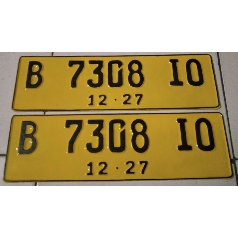 Jual Plat Nomor Mobil Kuning ( Pakai Lambang Samsat Timbul) | Shopee ...