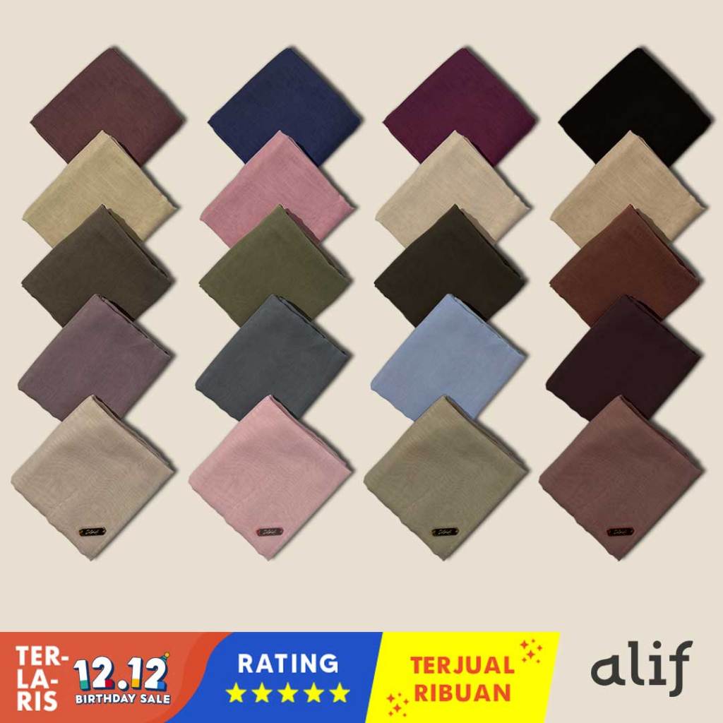 Jual Alif Modern Wear - Hijab Polos Segi Empat Paris Premium Korea ...