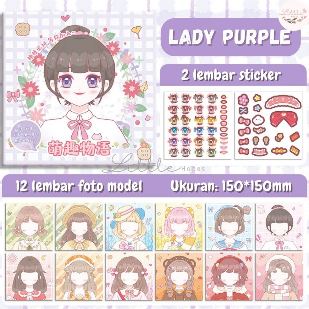 Jual Buku Stiker DIY Dressup/Makeup Face Fashion Buku Stiker Rias Putri ...