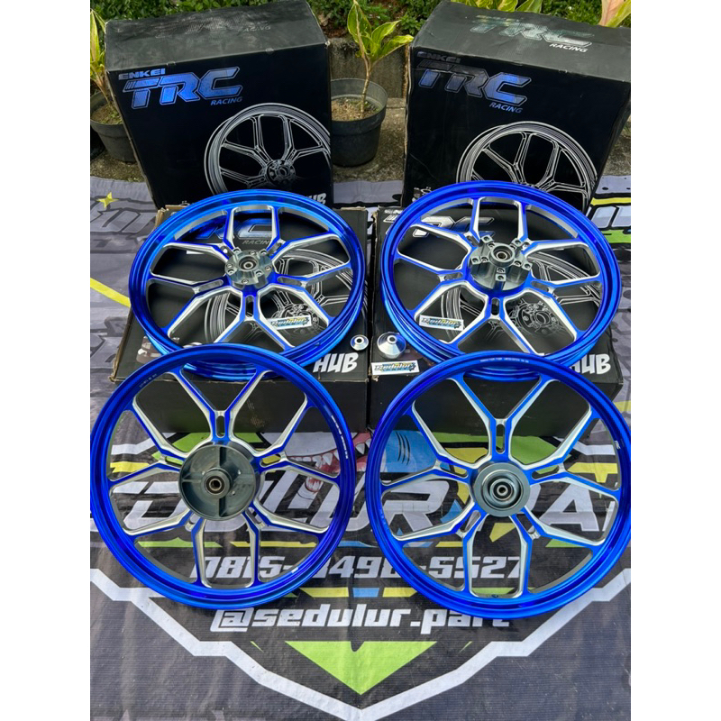 Jual VELG ENKEI TRC SPIDER RACING ANODIZE CNC TRC SPIDER BIRU ANODIZE ...