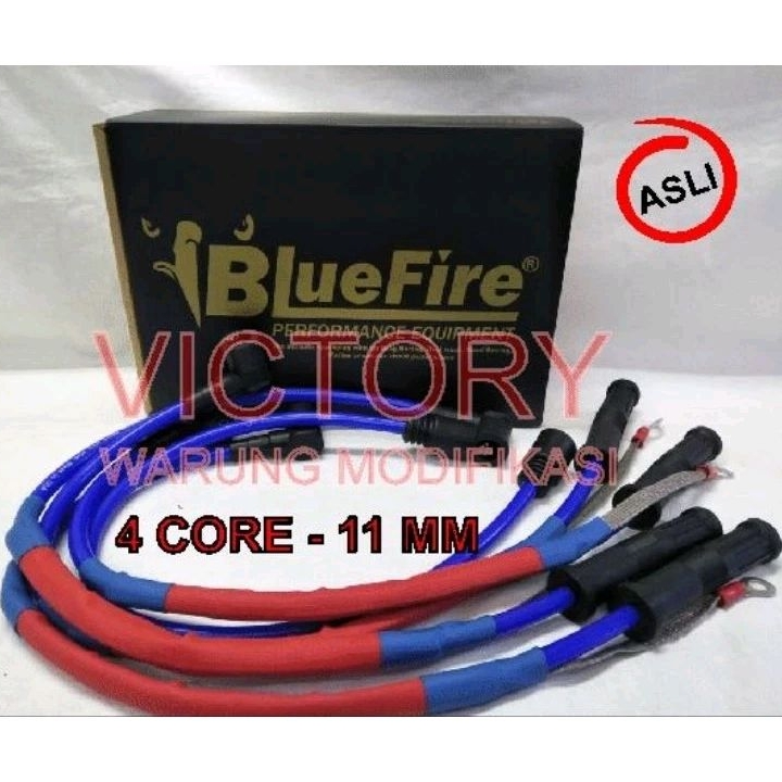 Jual kabel busi racing terrano 4core Bluefire blue fire | Shopee Indonesia