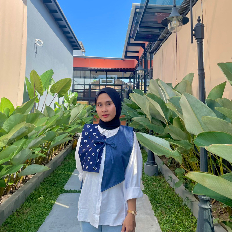 Jual bilula- Kinjani vest batik | vest asimetric | vest | Shopee Indonesia