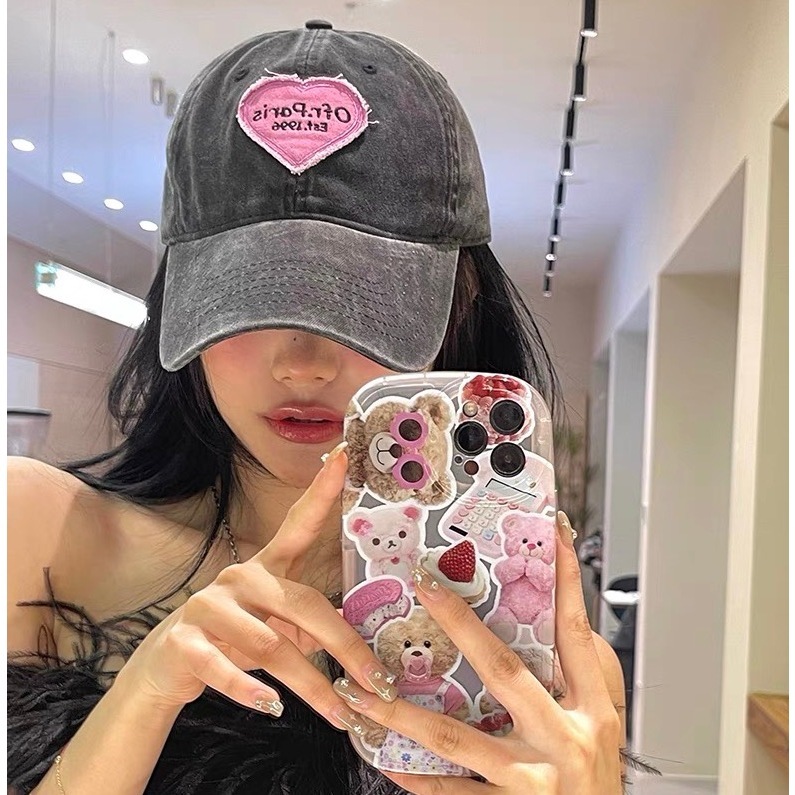 Jual Topi Baseball Wanita Bordir Topi Bisbol Elegant Motif Love Tulisan ...