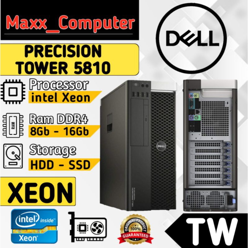 Jual PC SERVER ANBK DELL T5810 XEON E5 - 1620V3_3.50Ghz / Ram 16Gb / Ssd 256Gb Win 10 Pro ...