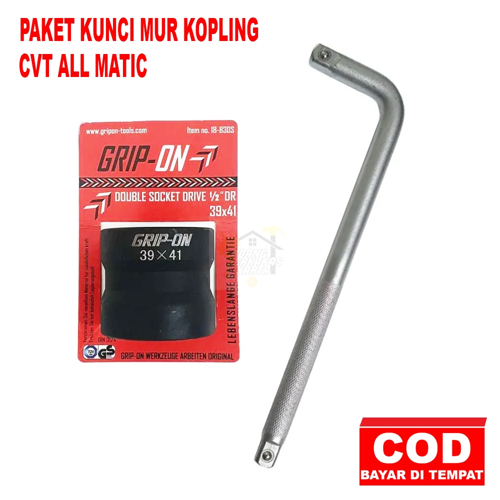 Jual GRIP-ON TREKER CVT SOK 39X41 GAGANG SOCK L 1/2 INCH KUNCI MUR KOPLING MATIC | Shopee Indonesia
