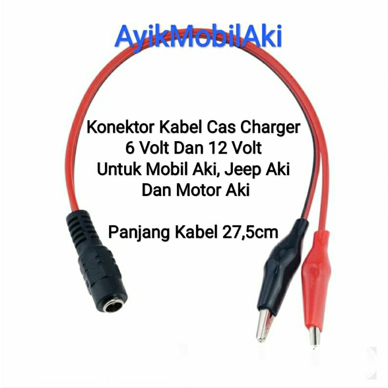 Jual Konektor Kabel Cas Charger 6 Volt Dan 12 Volt Untuk Mobil Aki ...