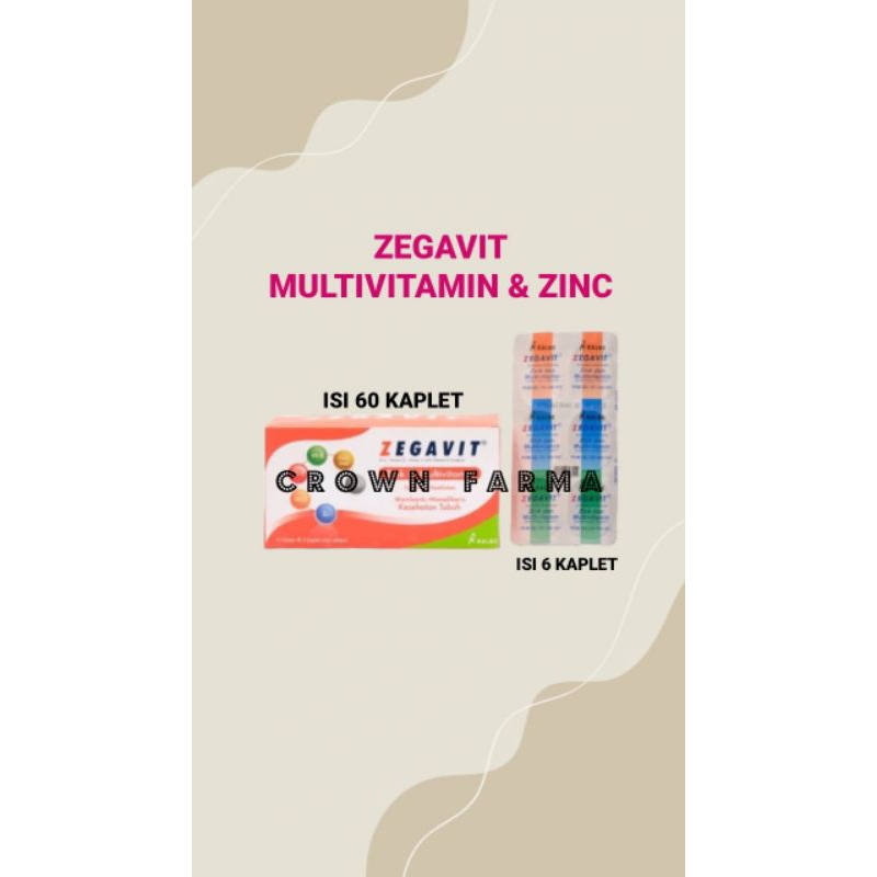 Jual Zegavit Multivitamin dan Zinc STRIP ECER | Shopee Indonesia