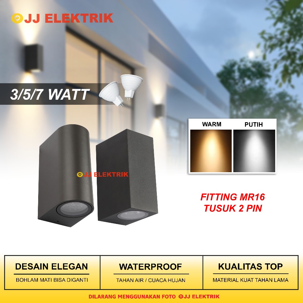 Jual Lampu Dinding Taman Outdoor Minimalis LED Wall Light Fitting ...