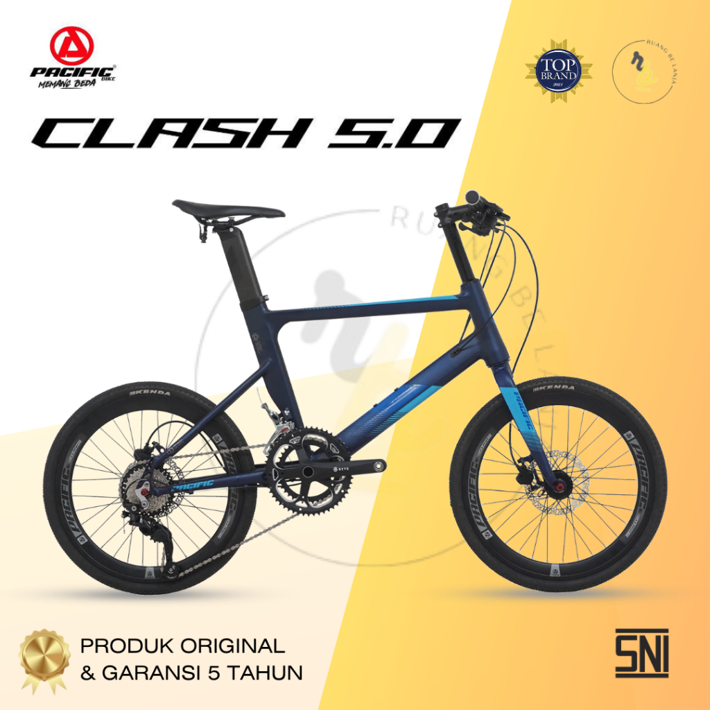 Jual Sepeda Hybrid Minivelo Ukuran 20 Inch CLASH 5.0 ( 2X10 Speed ...