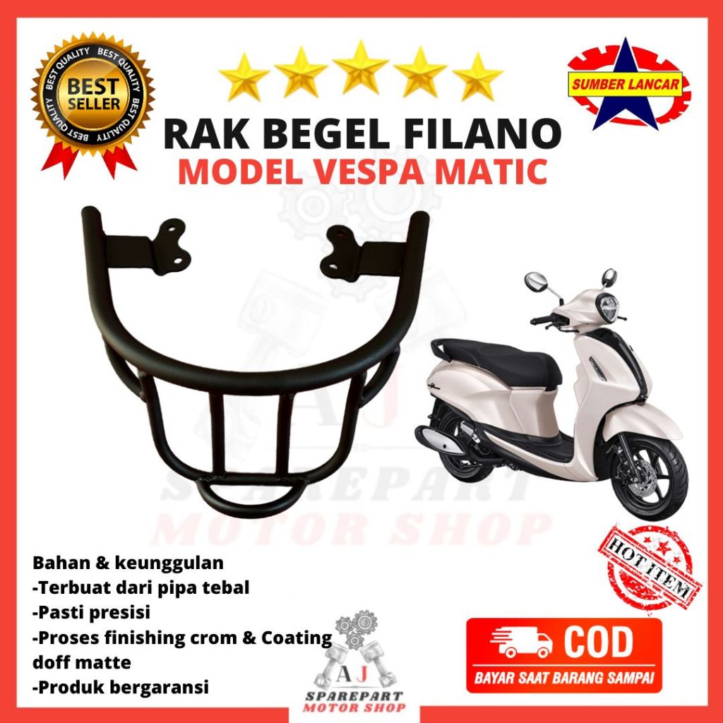 Jual Rear Rack Behel Planger Rak Aksesoris PNP Yamaha Filano Yamaha ...
