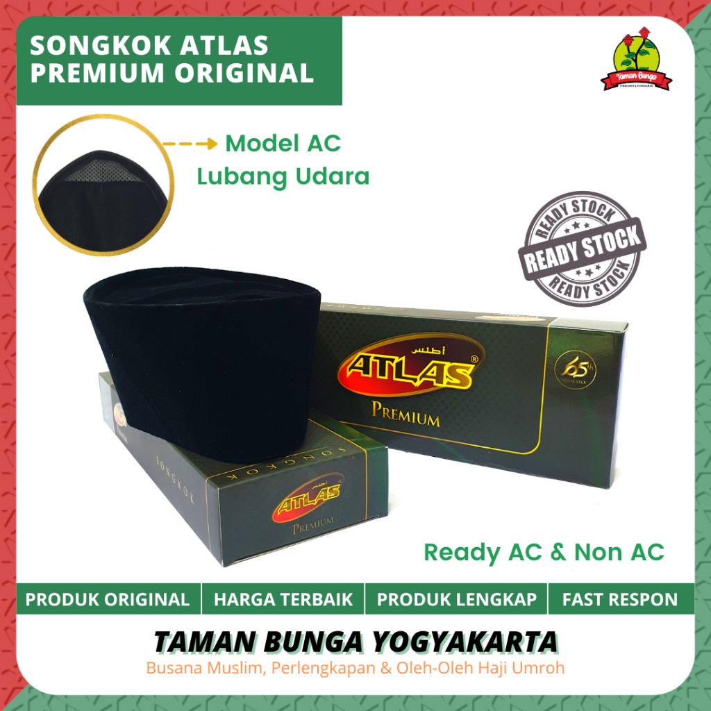Jual SONGKOK KOPYAH KOPIAH PECI HITAM POLOS ATLAS ORIGINAL 100% AC ...