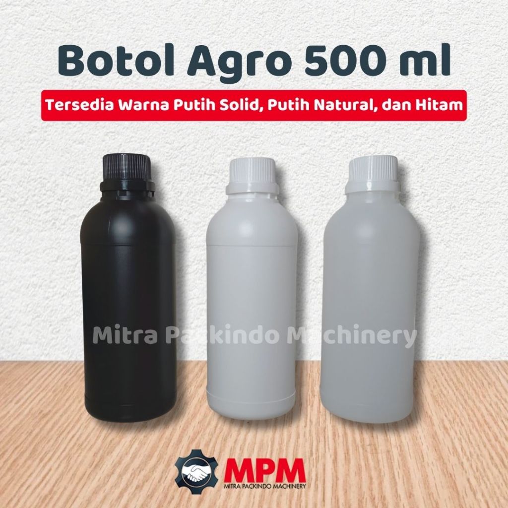 Jual Botol Agro HDPE Putih Hitam 500ml / Botol Labor 500 ml | Shopee Indonesia