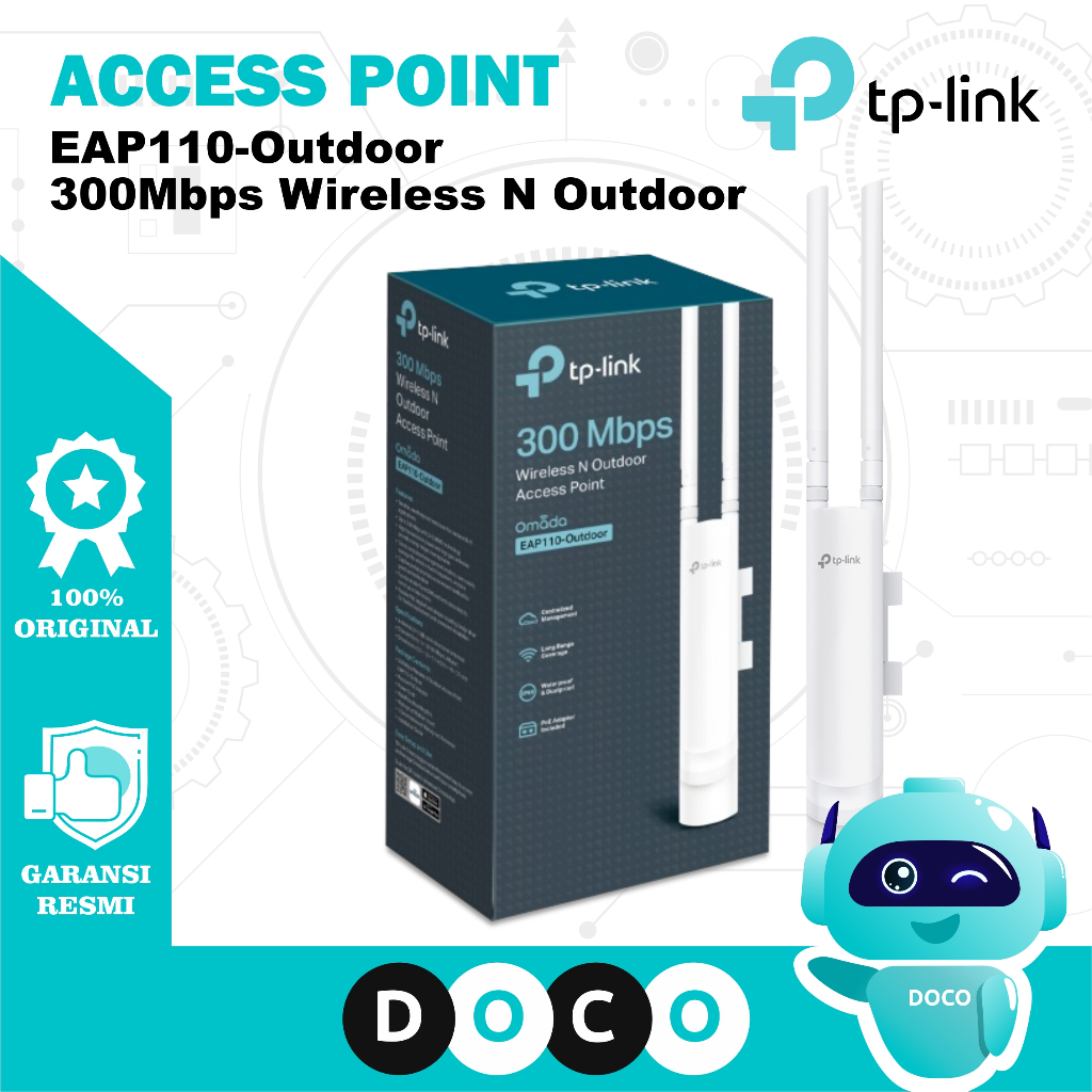 Jual TP-LINK Access Point EAP110 Outdoor 300Mbps Wireless N Outdoor ...
