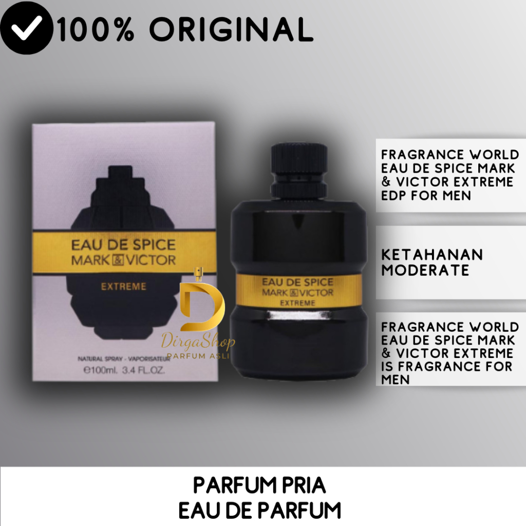 Jual Fragrance World Eau De Spice Mark & Victor Extreme EDP For Men ...