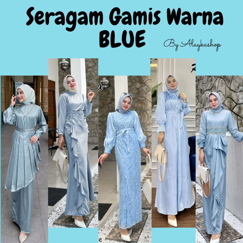 Jual SERAGAM GAMIS WARNA BLUE / SERAGAM GAMIS WARNA BIRU WARDAH ...
