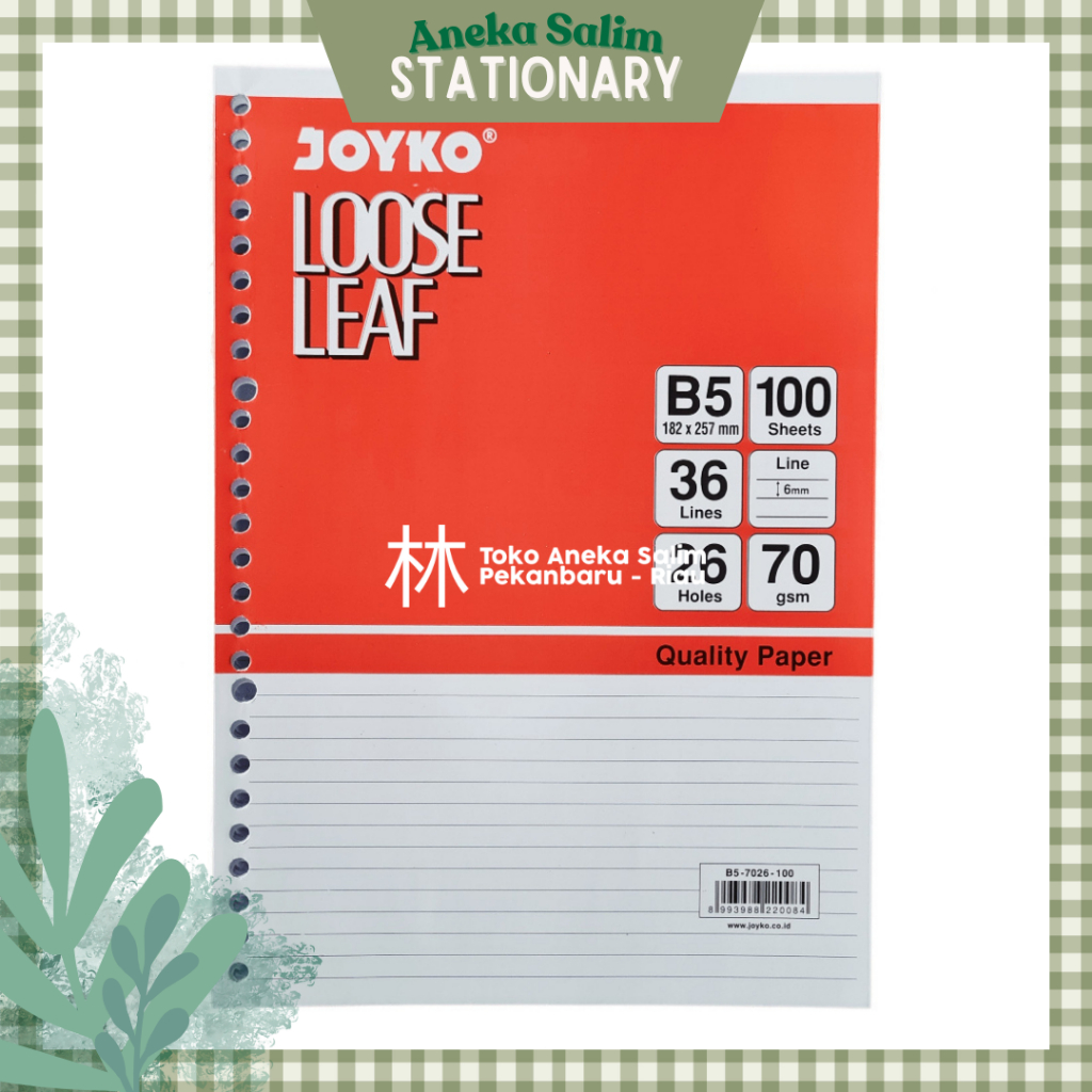 Jual Anekasalim - Loose Leaf Isi Kertas File Binder Joyko B5-7026-100 | Shopee Indonesia