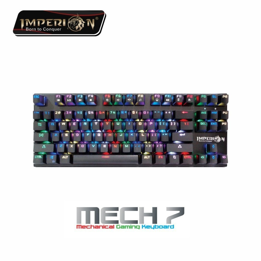 Jual Keyboard Gaming RGB FULL Mechanical MECH 7 Imperion | Shopee Indonesia