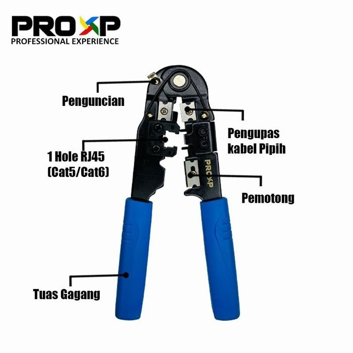 Jual Tang Krimping Crimping Tools RJ45 Stripper PROXP CTL1-09 Anti ...