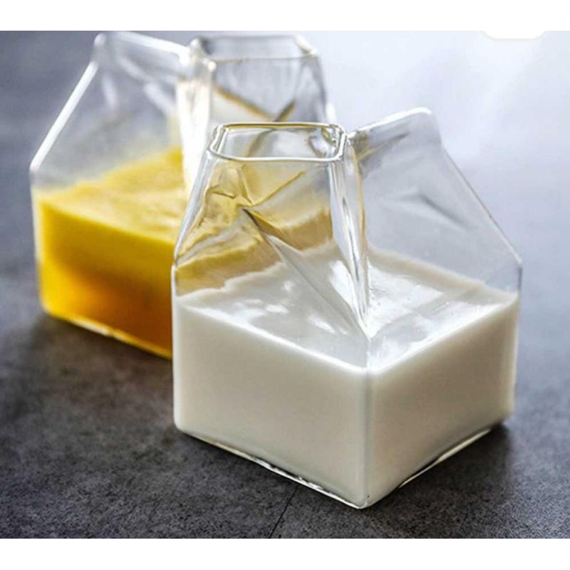 Jual One Two Cups Gelas Kaca Mug Cangkir Susu Borosilicate Glass Milk ...