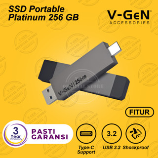 Jual SSD Portable V-GeN Platinum 128GB 256GB 512GB USB 3.2 Type C V-GeN ...