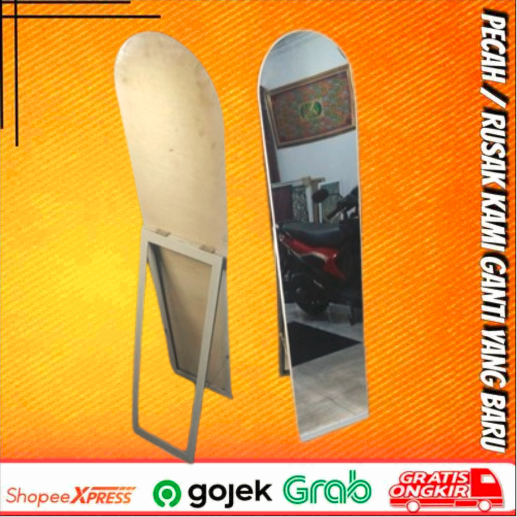 Jual Standing Mirror Oval Bisa Digantung Ukuran Variant | Shopee Indonesia