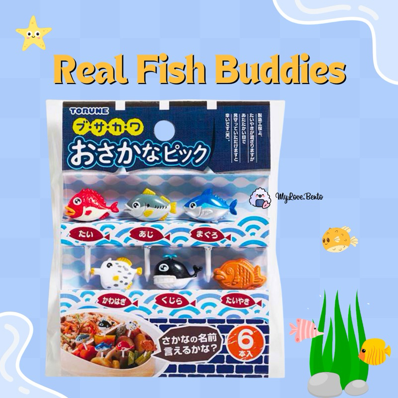 Jual Tusukan Bento Ikan Food Picks Real Fish Buddies Pick Garpu Bento ...