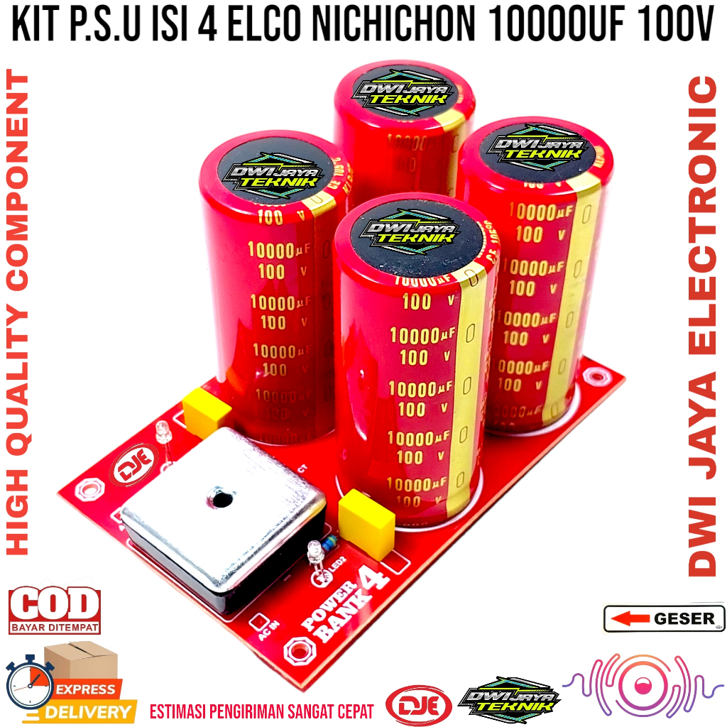 Jual psu 4 elco 10000uf 100v Nichicon/Rubycon paket psu lengkap siap pakai | Shopee Indonesia