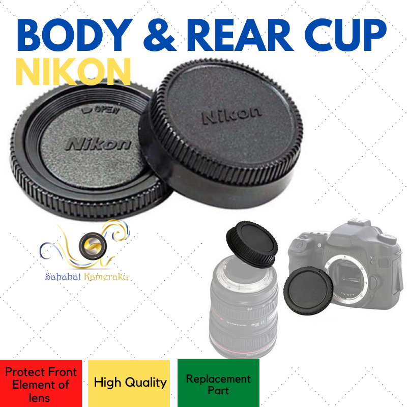 Jual Tutup Body Depan & Lens Rear Cap Belakang Lensa Kamera Nikon ...