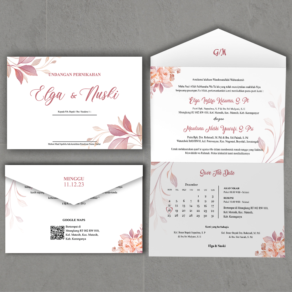 Jual Undangan pernikahan semi amplop elegan murah dan tebal bahan ...