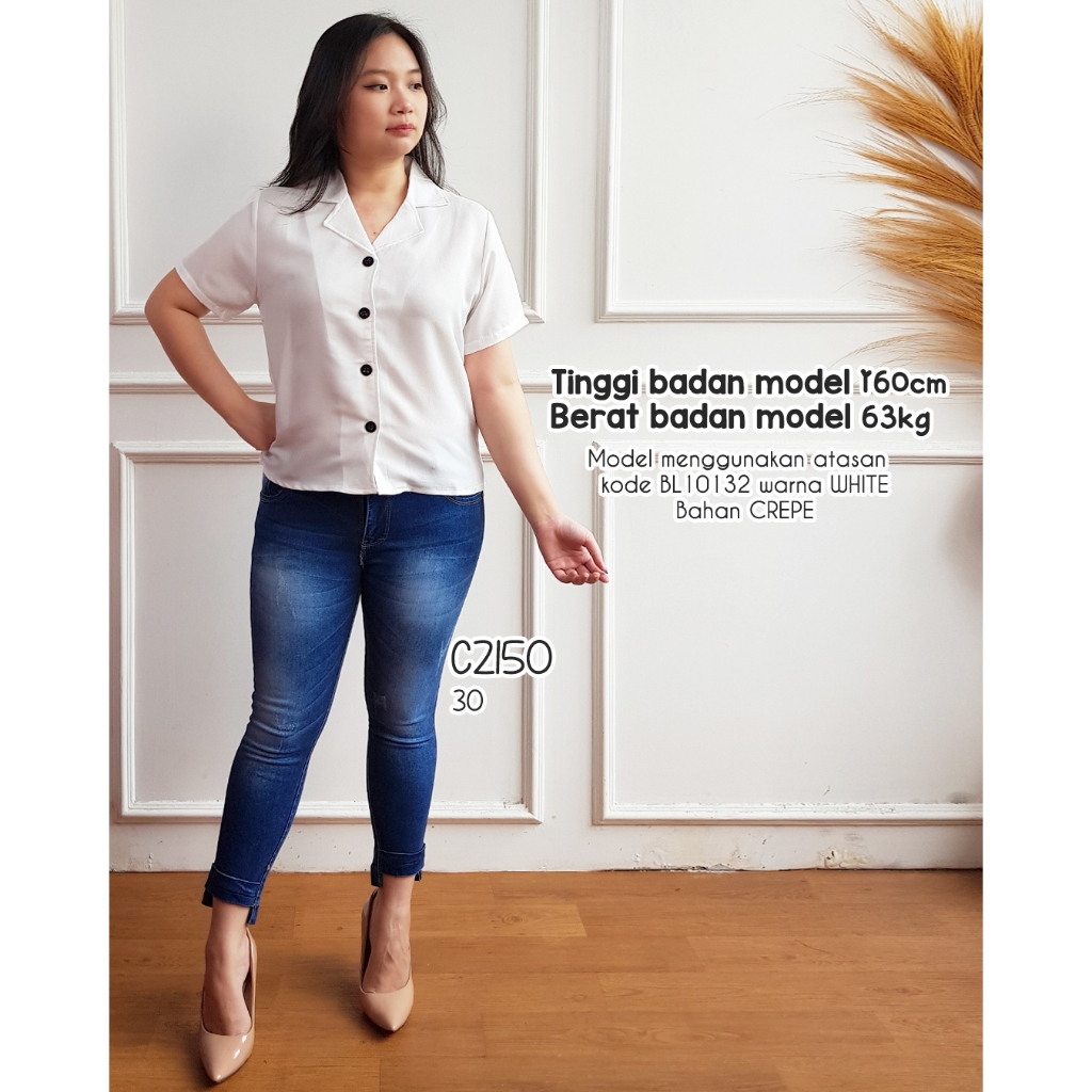 Jual MISSOL atasan polos kemeja casual santai murah baju casual style 10132 BL10132 | Shopee ...