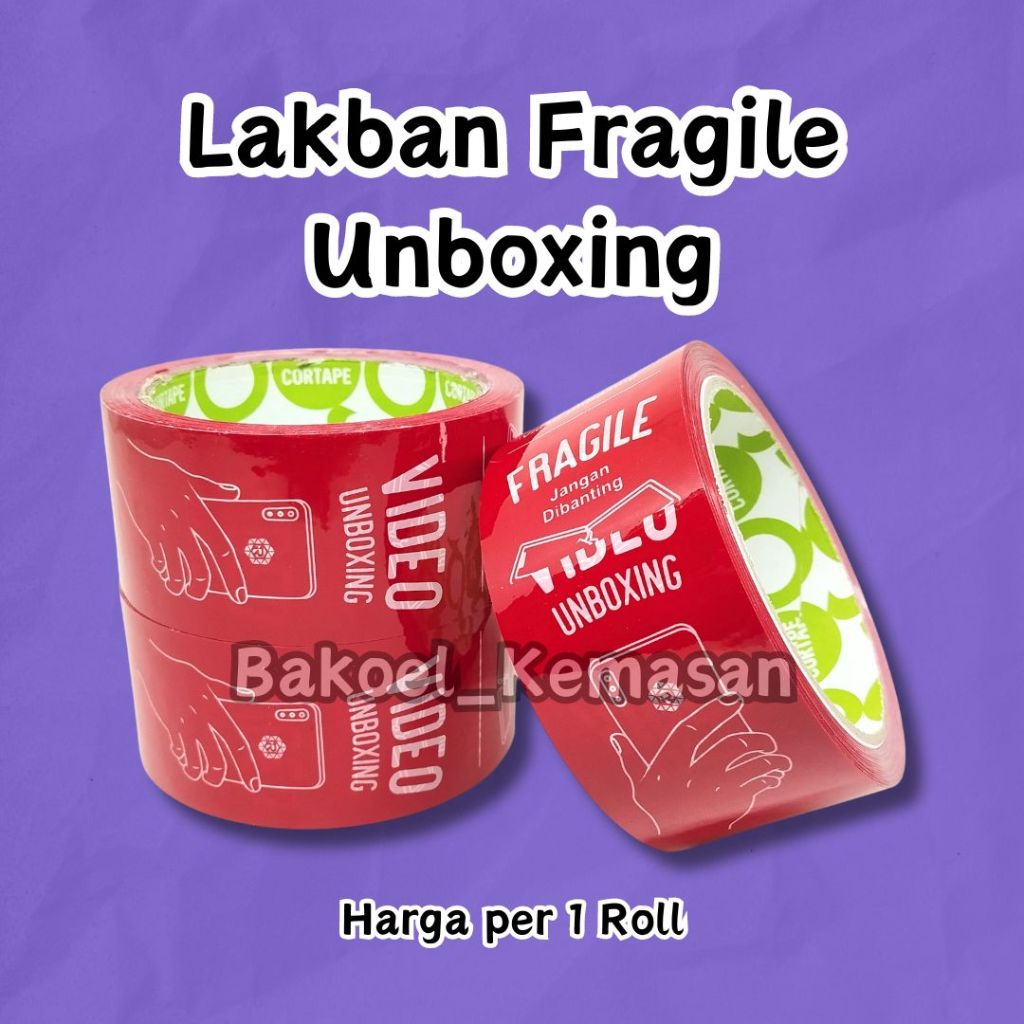 Jual Lakban Fragile Unboxing / Stiker Fragile Unboxing | Shopee Indonesia