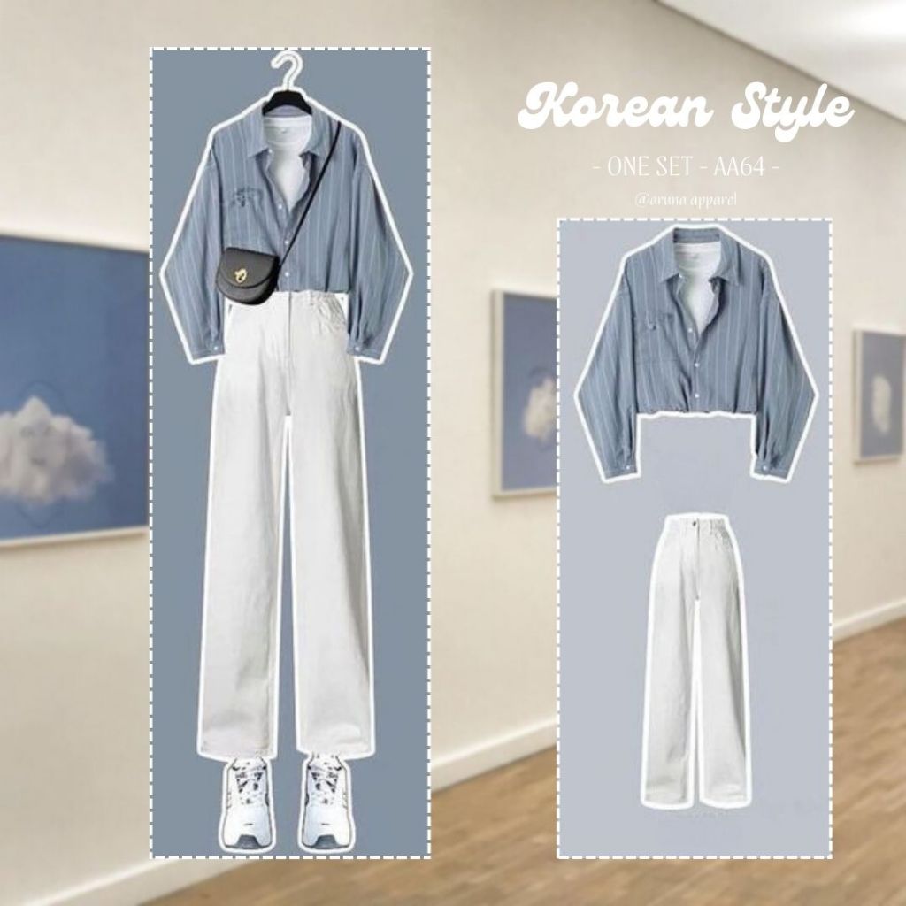 Jual Faline One Set 2in1 Outfit Set Korean OOTD Korean Pinterest Outfit ...