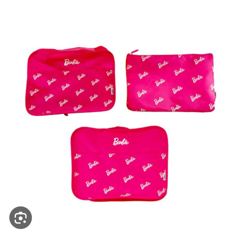 Jual MINISO X BARBIE TRAVEL BAG ISI 3PCS | Shopee Indonesia
