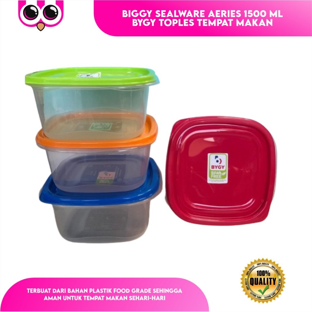 Jual BIGGY SEALWARE AERIES 1500 ML BYGY TOPLES TEMPAT MAKAN LUNCH BOX SERBAGUNA | Shopee Indonesia