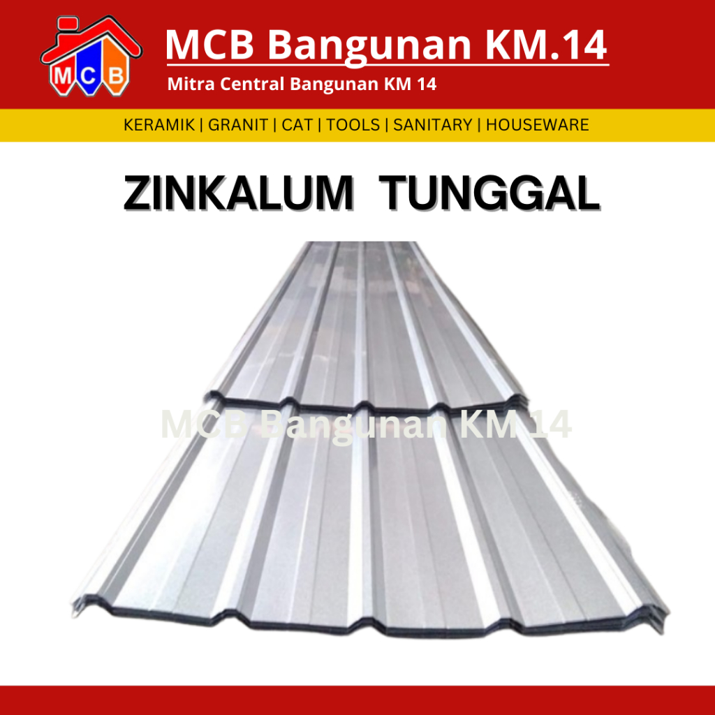 Jual SENG ATAP SPANDEK /ZINKALUM ZINCALUM 1 METER TEBAL 0,25 / 0,3 / 0 ...