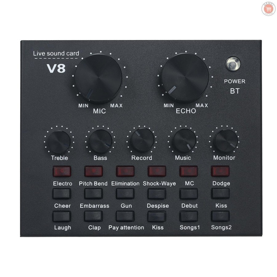 Jual V8 Sound Card Eksternal Usb Dengan Interface Audio Bt | Shopee ...