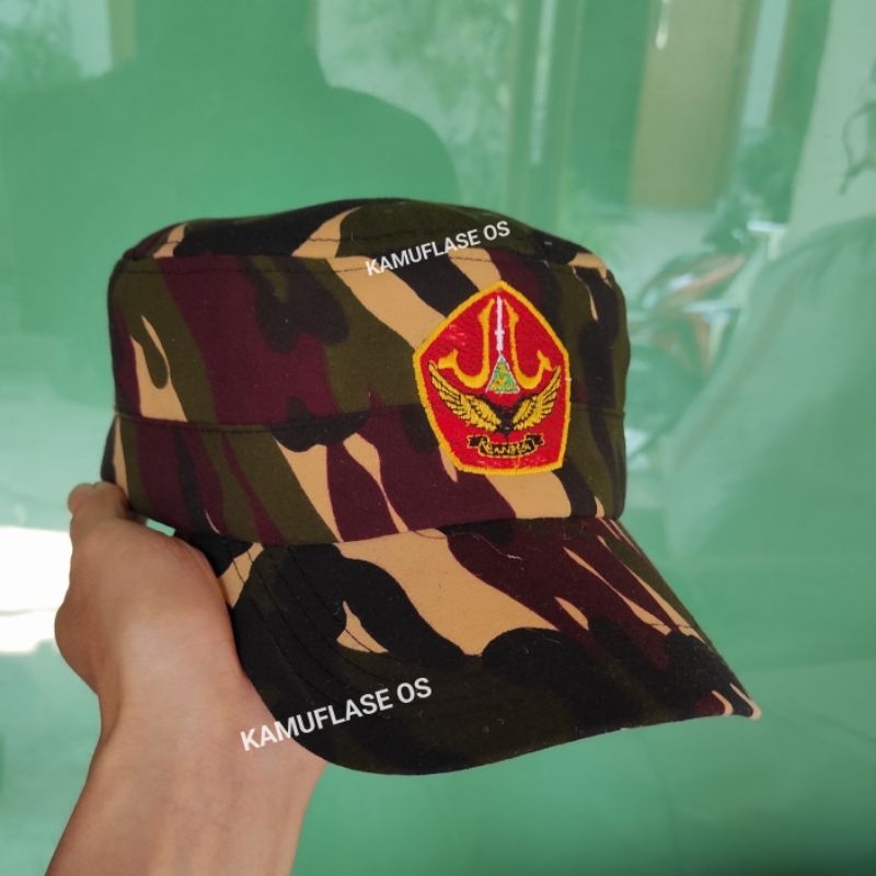 Jual GROSIR - Topi Banser loreng Nasional - Model Komando Bordir Logo ...