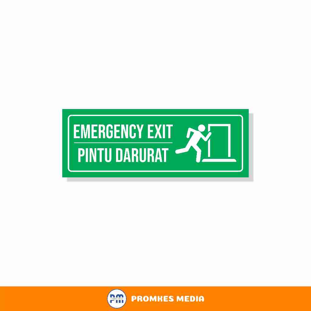 Jual Stiker Emergency Exit, Pintu Darurat, Jalur Evakuasi | Shopee Indonesia