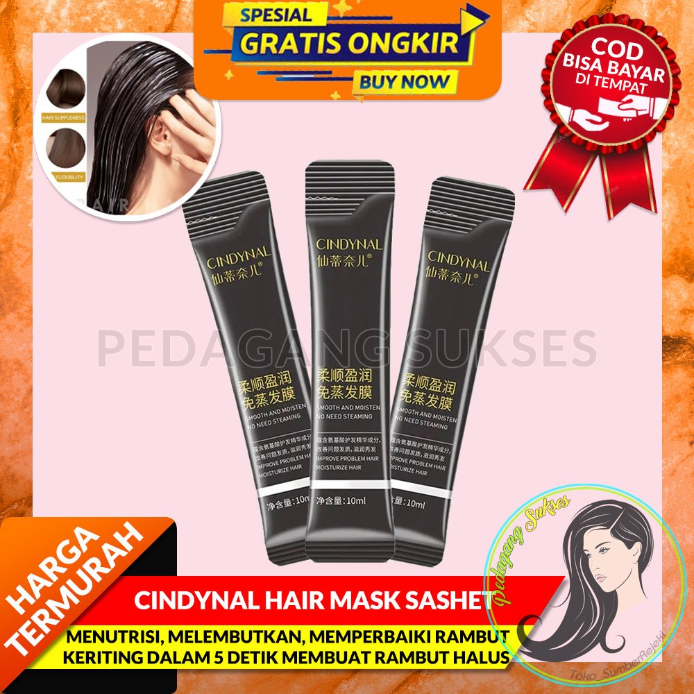 Jual BPOM CINDYNAL HAIR MASK SASHET PELURUS RAMBUT TANPA CATOK ...