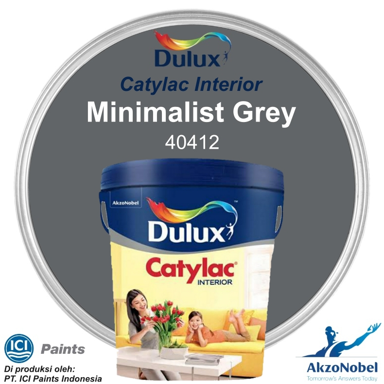 Jual CAT DULUX CATYLAC INTERIOR 5 KG - MINIMALIST GREY 40412 | Shopee ...