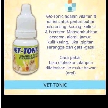 Jual VET-TONIC vitamin dan nutrisi untuk pertumbuhan bulu kucing,anjing ...