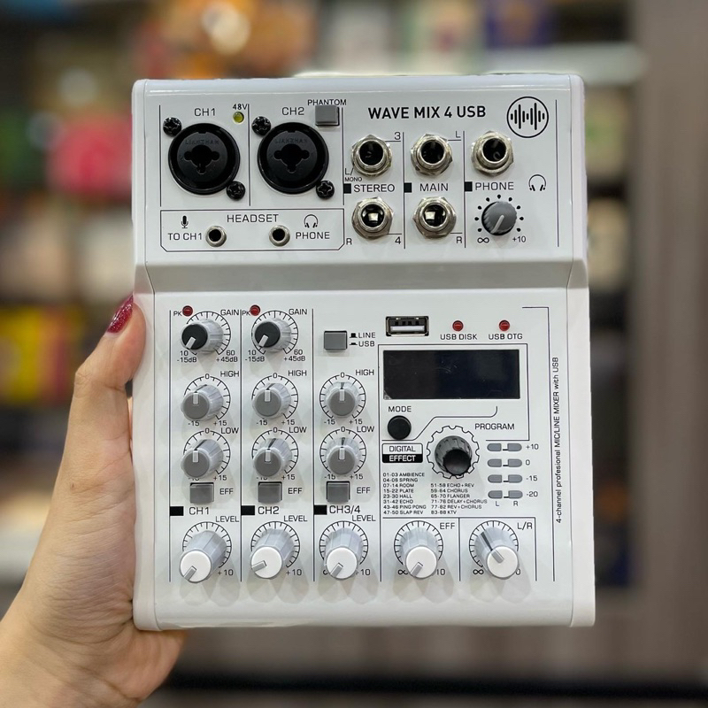 Jual WAVE MIX4USB 4 CHANNEL INPUT MIXER AUDIO - ORIGINAL WAVE AUDIO ...