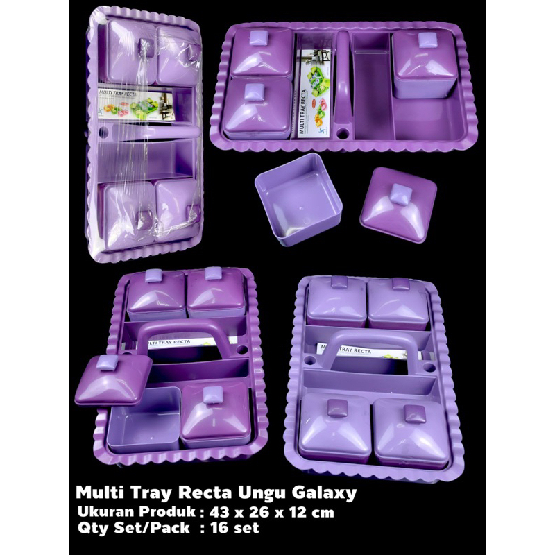 Jual MULTI TRAY RECTA SET ESTETIK/TRAY MAKANAN MINUMAN PLASTIK KUAT DAN ...