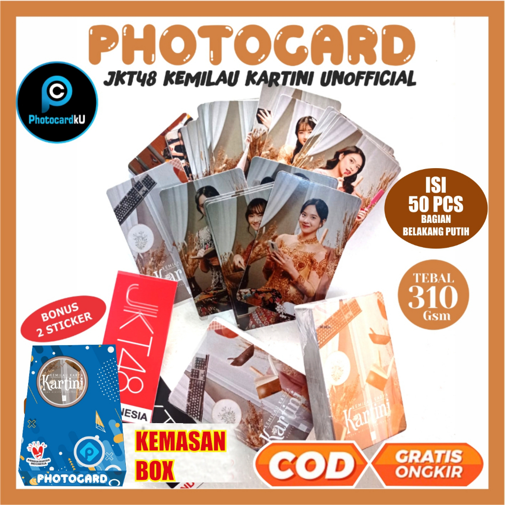 Jual Photocard JKT48 Unofficial 50 Pcs Tebal 310 Gsm Bonus Sticker COD | PHOTOCARDKU | Shopee ...