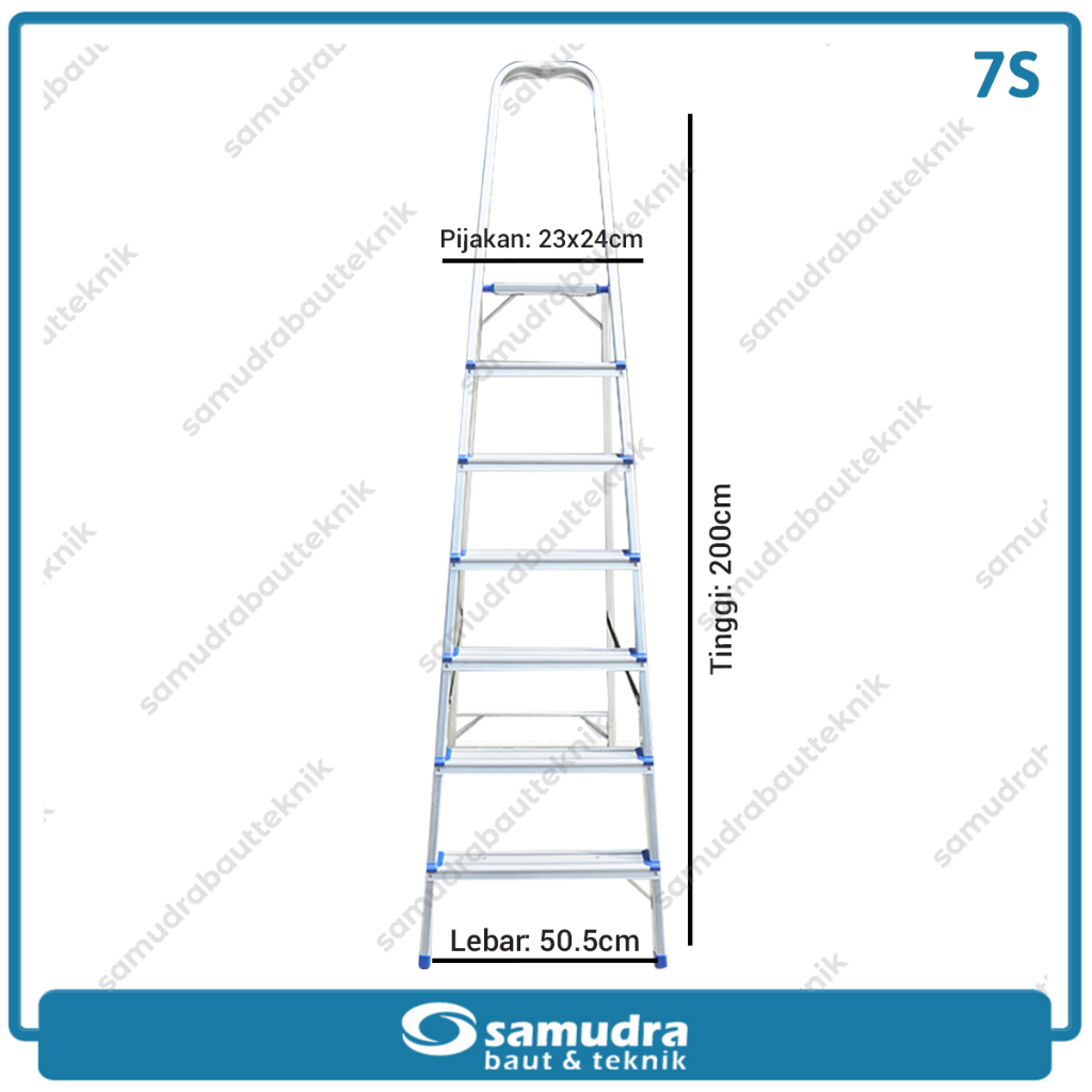 Jual Tangga Rumah Aluminium 7 Step MOLLAR Lipat Ladder Portable ...